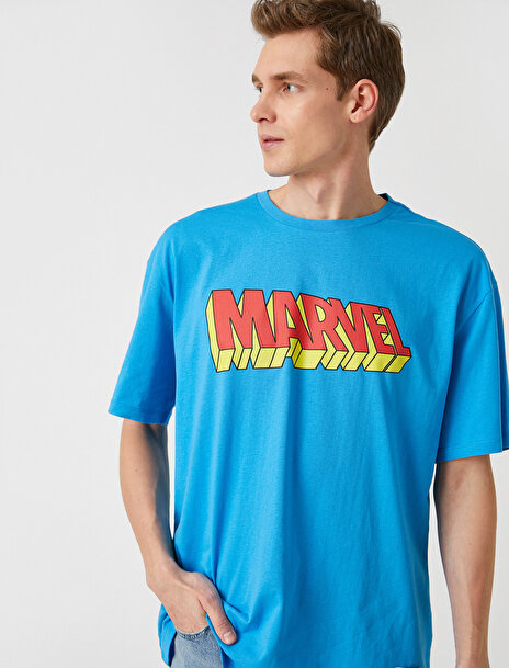 Koton Erkek Marvel Oversize Tişört Lisanslı Baskılı Koton Erkek Marvel Oversize Tişört Lisanslı Baskılı