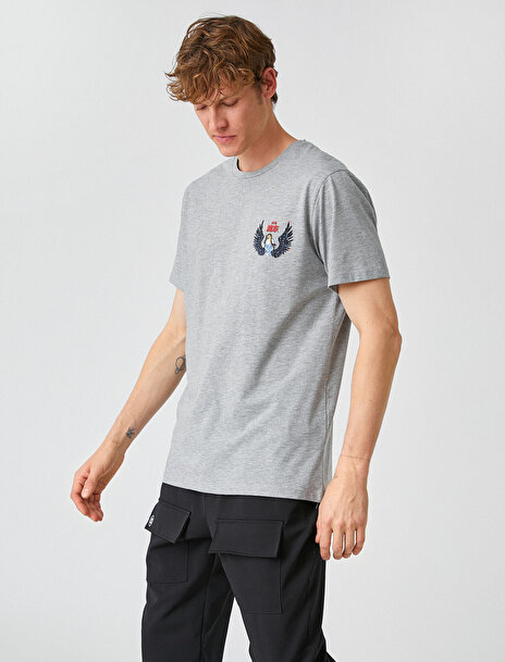 Koton Erkek Kuru Kafa Baskılı Tişört