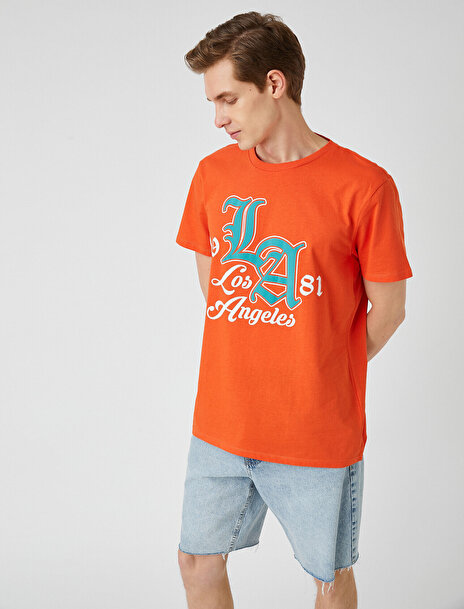 Koton Erkek Los Angeles Baskılı Tişört