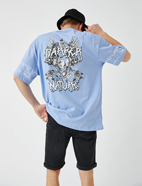 Koton Erkek Oversize Arkası Baskılı Tişört