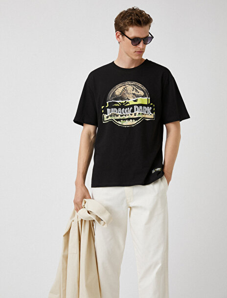 Koton Erkek Jurassic Park Tişört Lisanslı Baskılı Koton Erkek Jurassic Park Tişört Lisanslı Baskılı