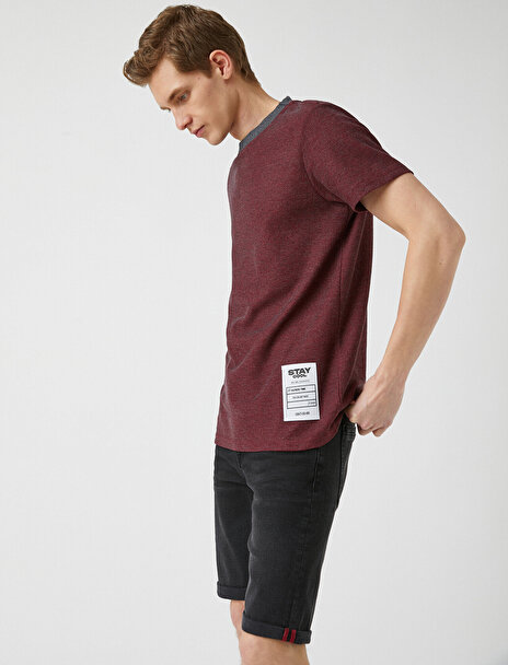 Koton Erkek Etiketli Basic Tişört Koton Erkek Etiketli Basic Tişört