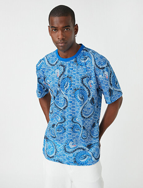 Koton Erkek Ejder Baskılı Tişört