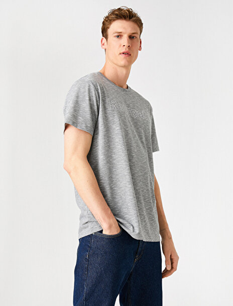 Koton Erkek Kırçıllı Baskılı Tişört