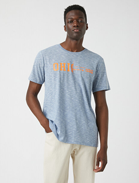 Koton Erkek Kırçıllı Baskılı Tişört