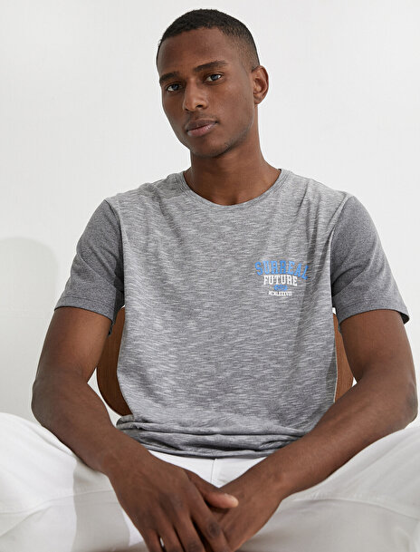 Koton Erkek Kırçıllı Baskılı Tişört