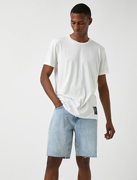 Koton Erkek Regular Fit Etiketli Basic Tişört Koton Erkek Regular Fit Etiketli Basic Tişört