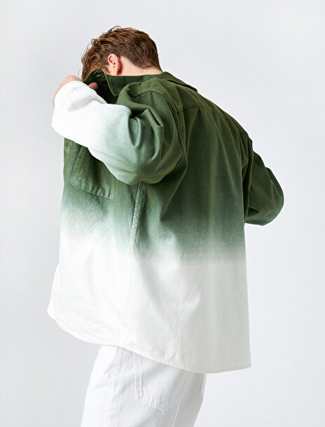 Koton Erkek Degrade Oversize Gabardin Gömlek