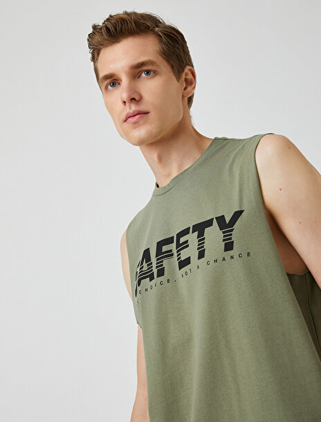 Koton Erkek Baskılı Sıfır Kol Atlet Koton Erkek Baskılı Sıfır Kol Atlet