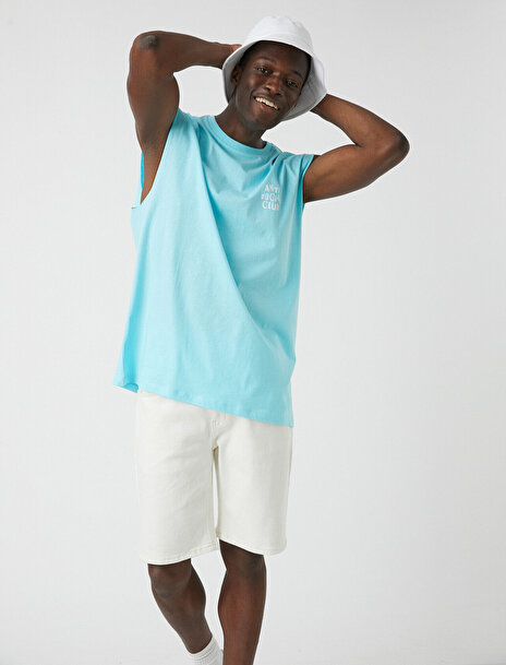 Koton Erkek Oversize Antisosyal Kulübü Baskılı Atlet