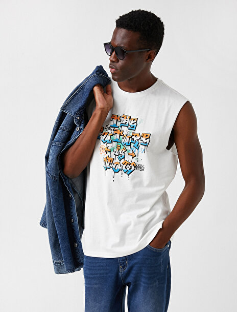 Koton Erkek Grafiti Baskılı Atlet