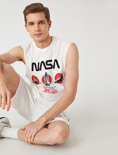 Koton Erkek Nasa Oversize Atlet Lisanslı Baskılı Koton Erkek Nasa Oversize Atlet Lisanslı Baskılı