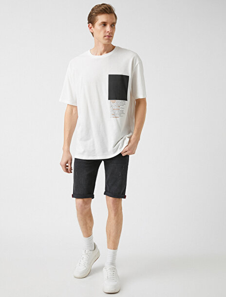 Koton Erkek Katlamalı Denim Şort