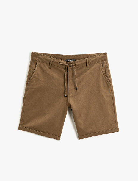Koton Erkek Keten Karışım Chino Şort