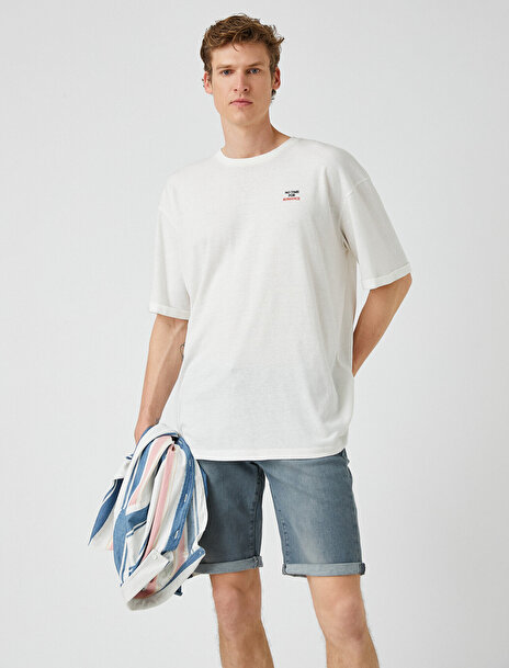 Koton Erkek Katlı Paça Kot Şort