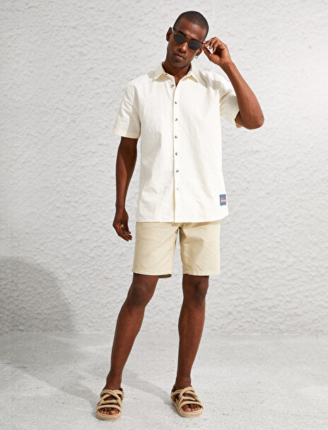 Koton Erkek Keten Karışım Chino Şort