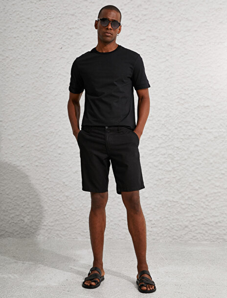 Koton Erkek Keten Karışım Chino Şort