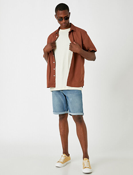 Koton Erkek Basic Denim Şort Koton Erkek Basic Denim Şort