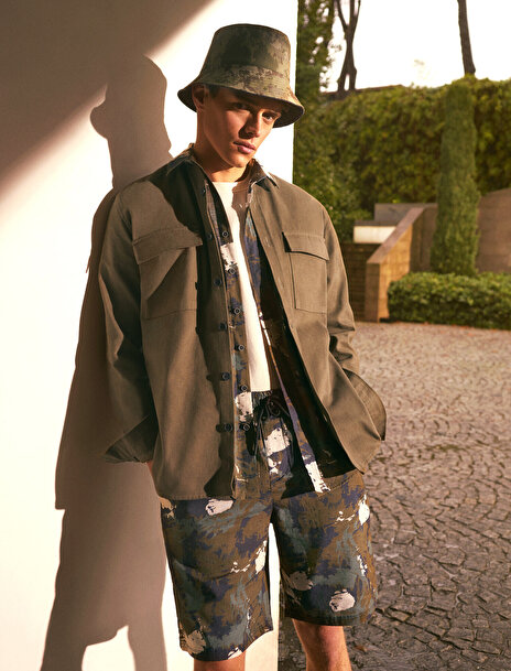 Koton Erkek Kamuflaj Chino Şort