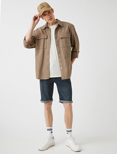 Koton Erkek Kot Şort Katlamalı