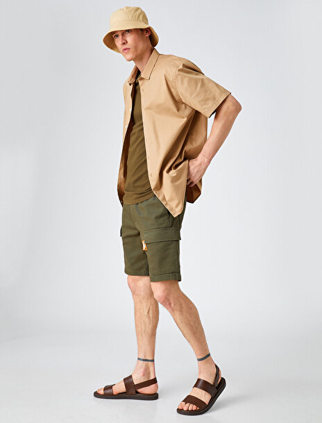 Koton Erkek Bağcıklı Kargo Şort