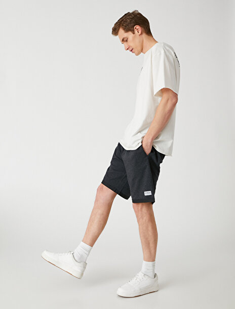 Koton Erkek Slim Fit Etiketli Şort Koton Erkek Slim Fit Etiketli Şort