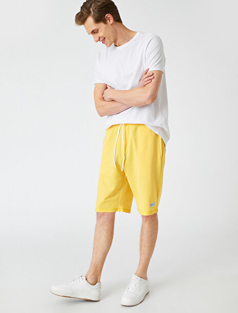 Koton Erkek Slim Fit Etiketli Şort Koton Erkek Slim Fit Etiketli Şort