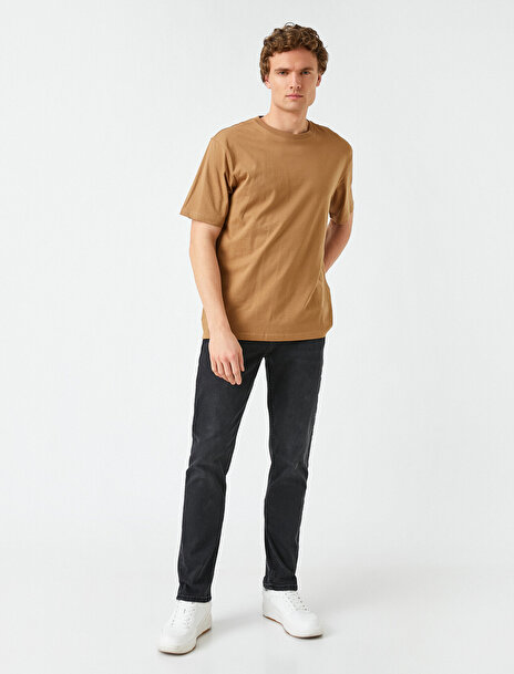 Koton Erkek Straight Fit Kot Pantolon - Mark Jean