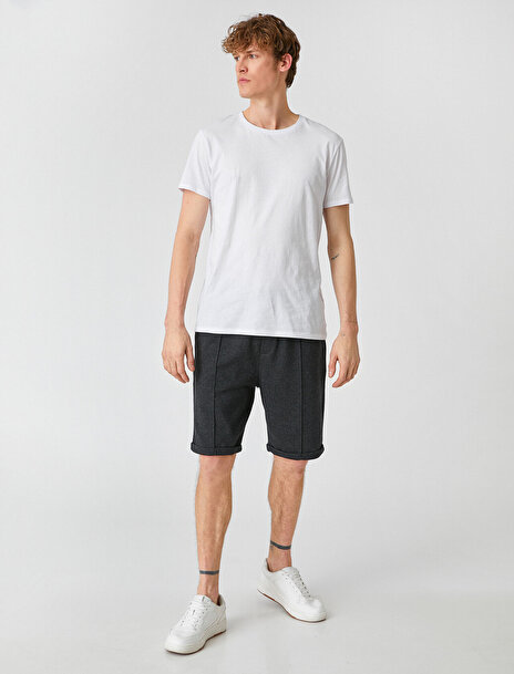 Koton Erkek Biyeli Kırçıllı Şort