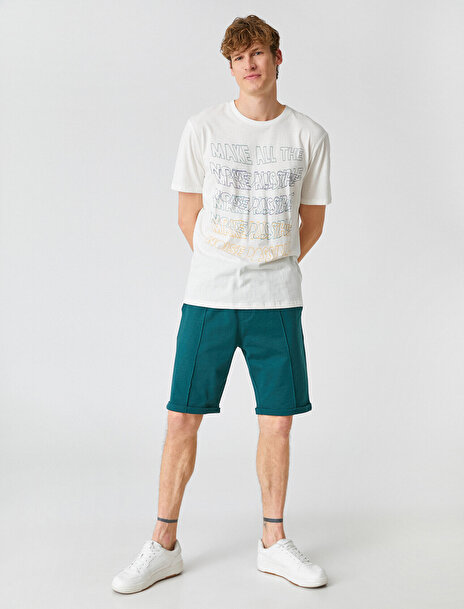 Koton Erkek Biyeli Kırçıllı Şort