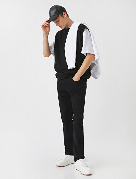 Koton Erkek Straight Fit Kot Pantolon - Mark Jean