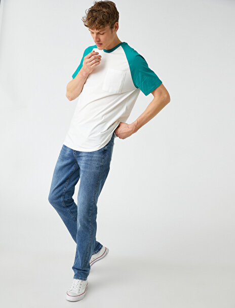 Koton Erkek Straight Fit Premium Kot Pantolon - Mark Jean