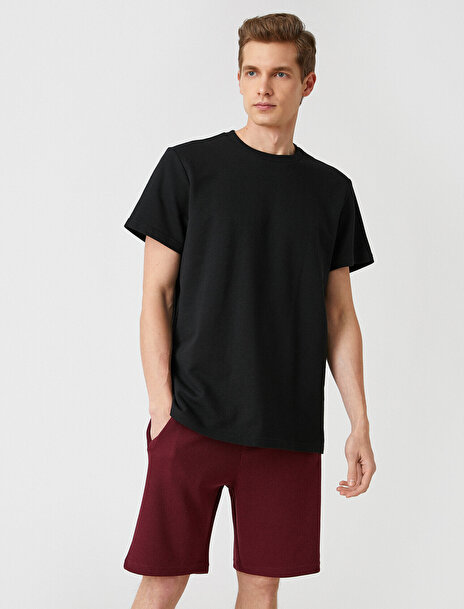 Koton Erkek Slim Fit Fleto Şort Koton Erkek Slim Fit Fleto Şort