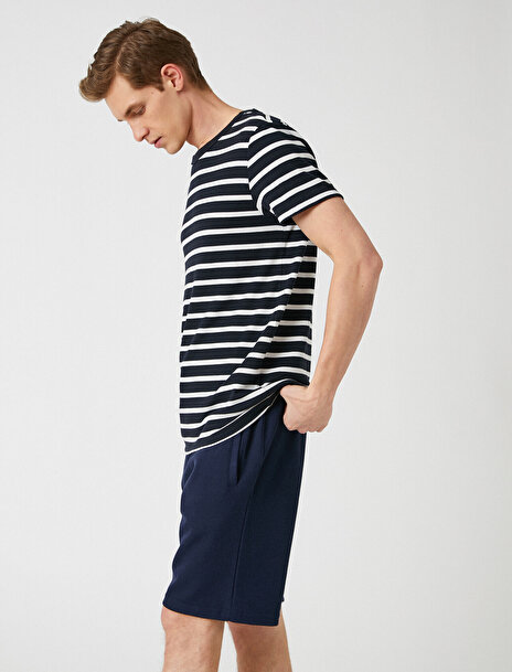 Koton Erkek Slim Fit Fleto Şort Koton Erkek Slim Fit Fleto Şort