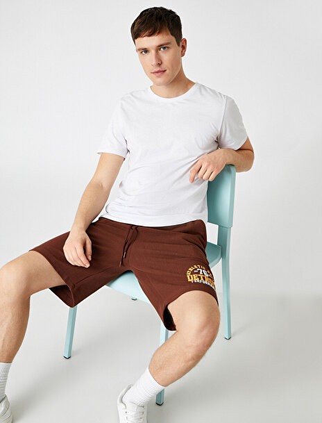 Koton Erkek Kolej Baskılı Şort