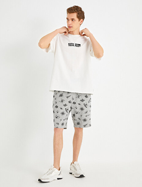 Koton Erkek Kolej Baskılı Şort