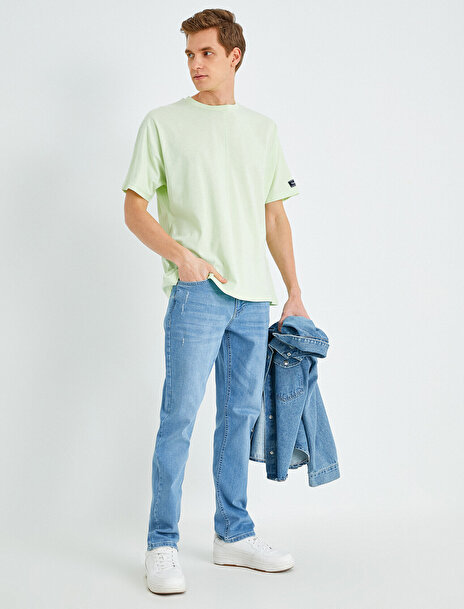 Koton Erkek Straight Fit Kot Pantolon - Mark Jean