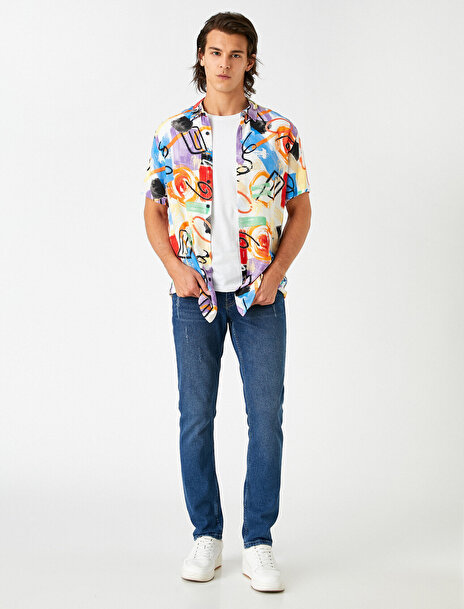 Koton Erkek Straight Fit Kot Pantolon - Mark Jean