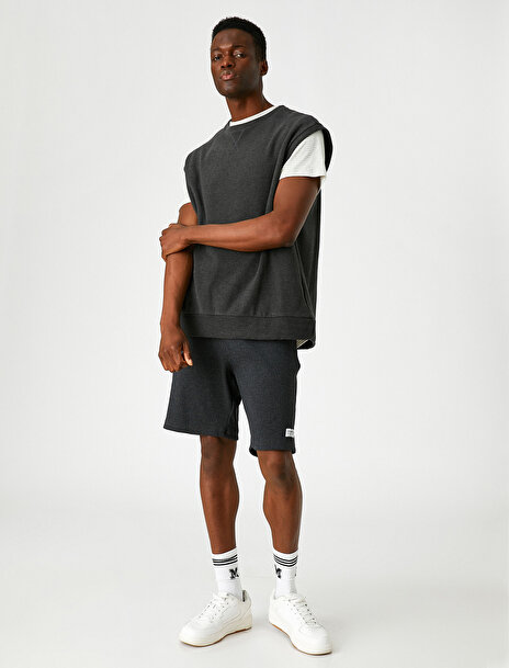 Koton Erkek Slim Fit Etiketli Şort Koton Erkek Slim Fit Etiketli Şort