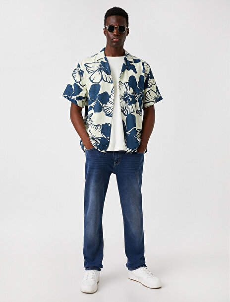 Koton Erkek Straight Fit Kot Pantolon - Mark Jean