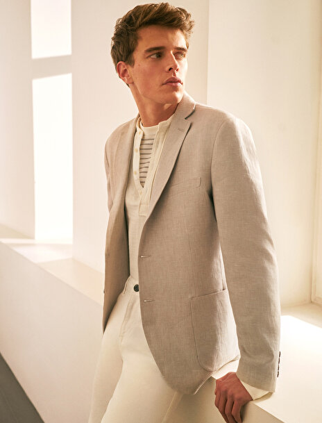 Koton Erkek Slim Fit Blazer Ceket Cepli Önü Düğmeli Koton Erkek Slim Fit Blazer Ceket Cepli Önü Düğmeli