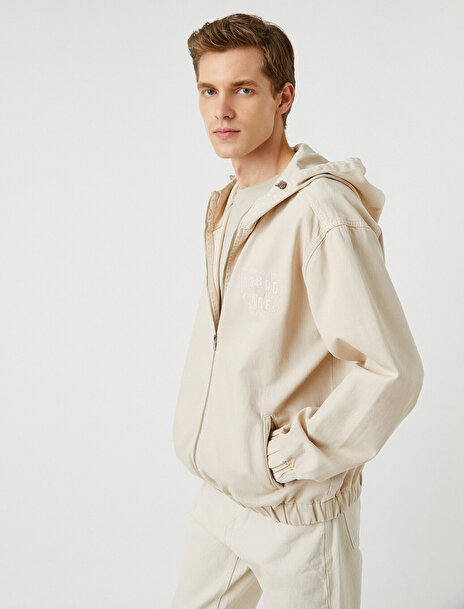 Koton Erkek Kapşonlu Kot Mont