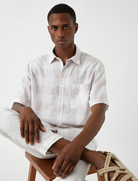 Koton Erkek Ekoseli Kısa Kollu Gömlek