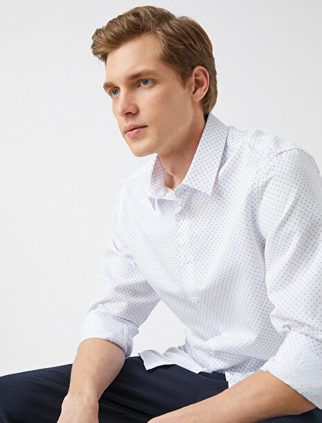 Koton Erkek Mikro Desenli Gömlek Koton Erkek Mikro Desenli Gömlek