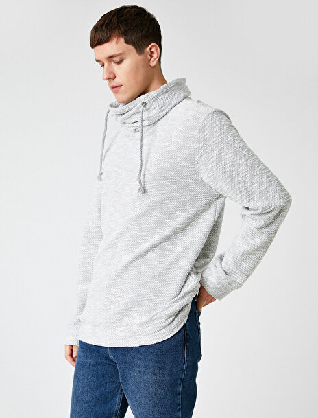 Koton Erkek Şal Yaka Kırçıllı Kazak