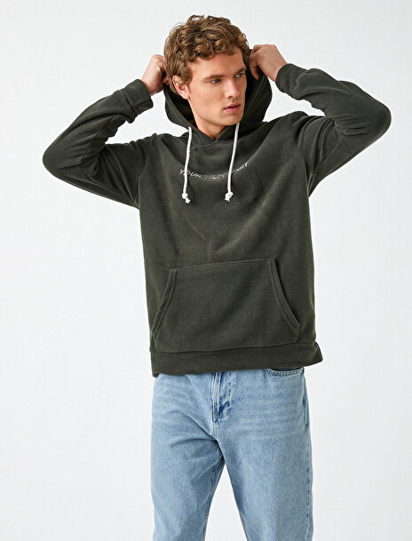 Koton Erkek Polar Kapşonlu Sweatshirt