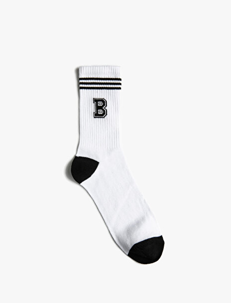 Koton Erkek B Harf Yazılı Baskılı Çorap