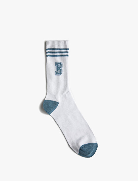 Koton Erkek B Harf Yazılı Baskılı Çorap Koton Erkek B Harf Yazılı Baskılı Çorap