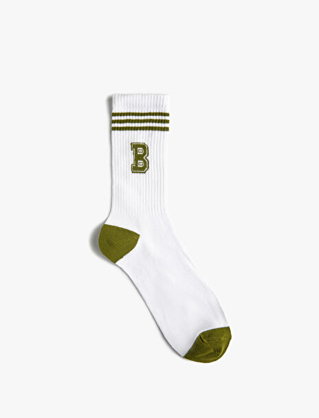 Koton Erkek B Harf Yazılı Baskılı Çorap Koton Erkek B Harf Yazılı Baskılı Çorap