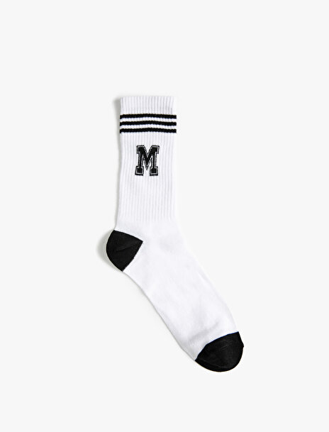 Koton Erkek M Harf Baskılı Erkek Çorap